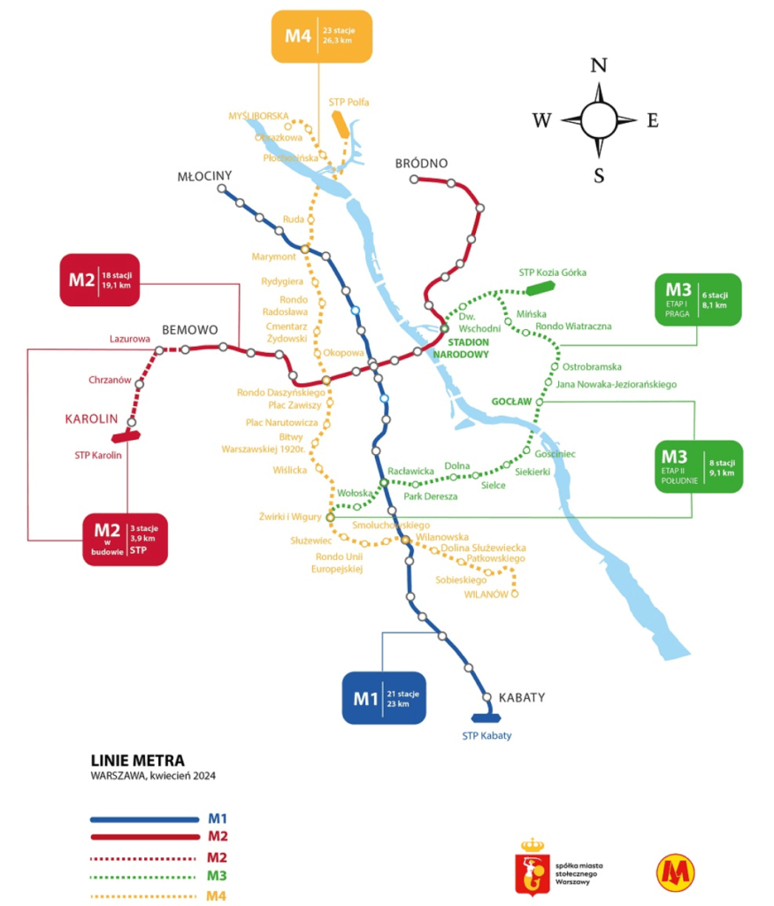Podpisano umowę na projekt linii M4 warszawskiego metra - NBI