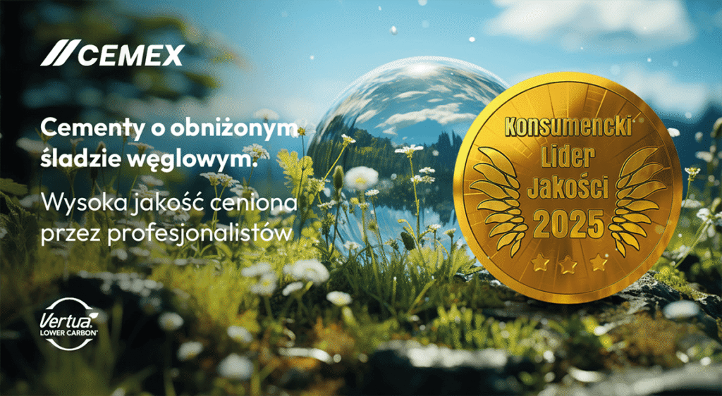 Złote Godło Konsumenckiego Lidera Jakości 2025 dla Cemex Polska - NBI